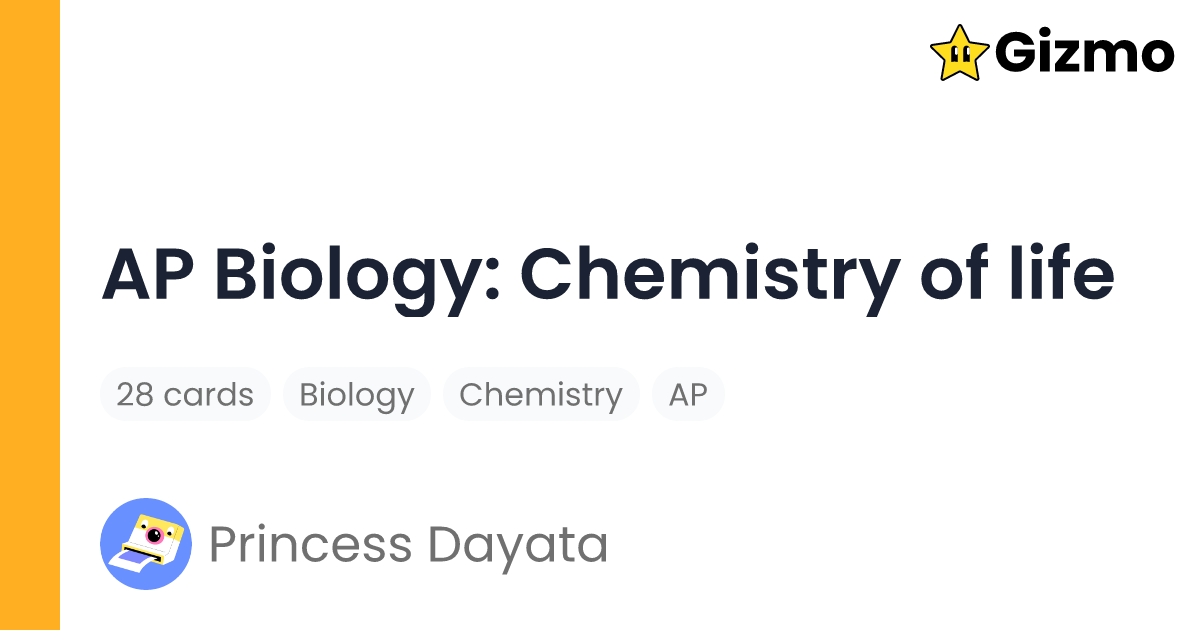 Ap Biology: Chemistry Of Life | Flashcards