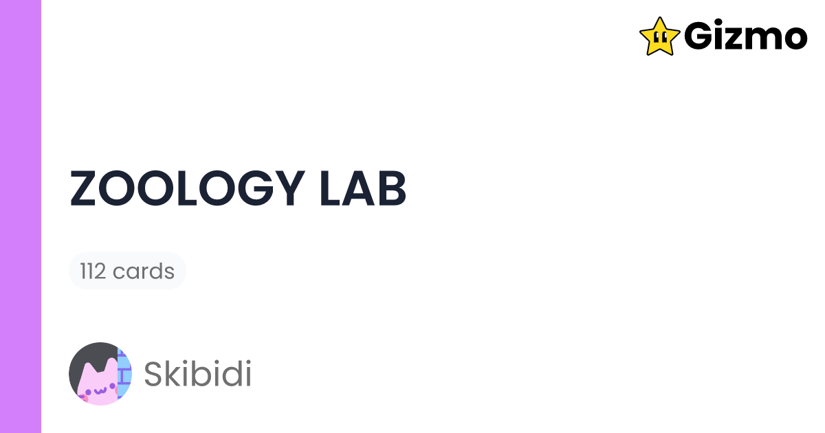 Zoology Lab | Flashcards