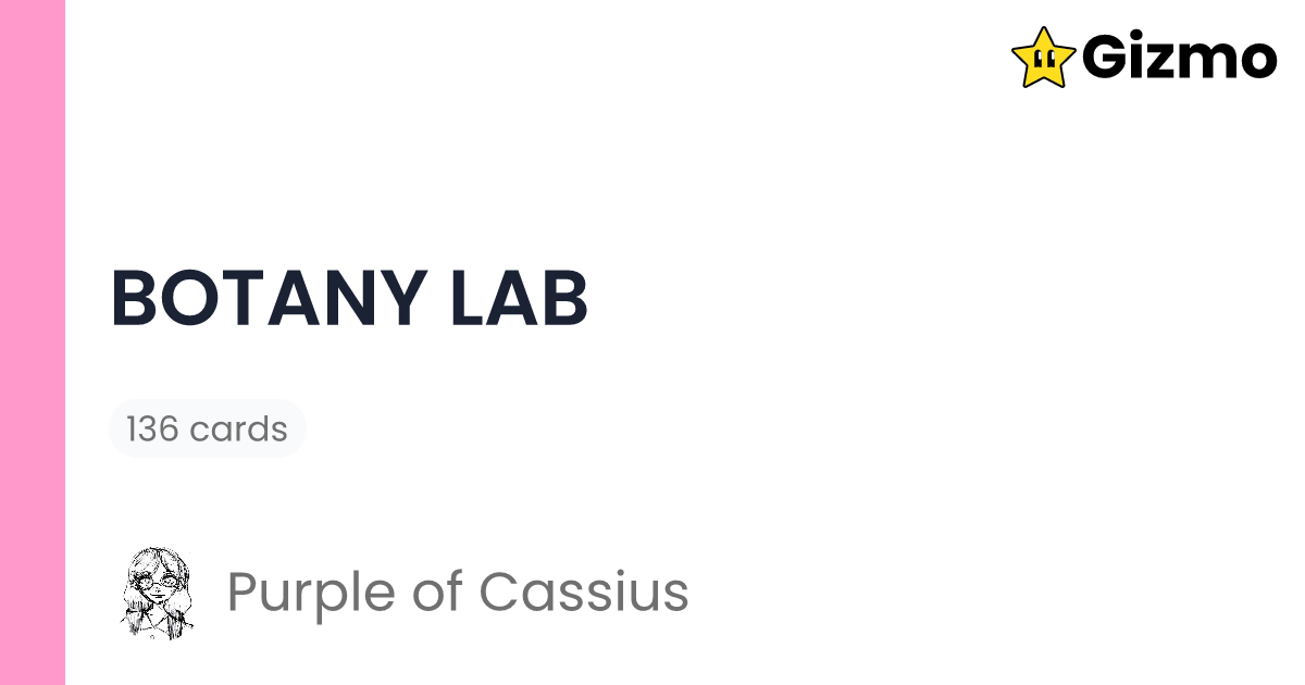 Botany Lab | Flashcards
