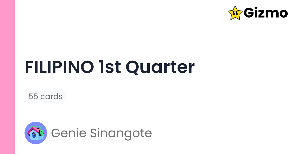 Filipino 1st Quarter | Flashcards