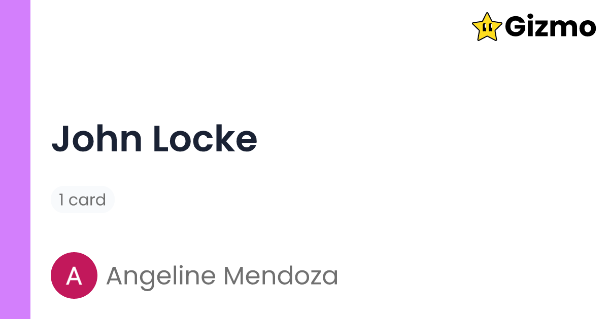 John Locke | Flashcards