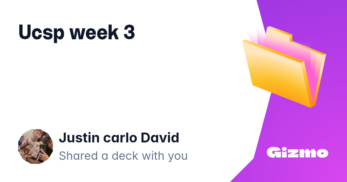 Ucsp Week 3 | Flashcards