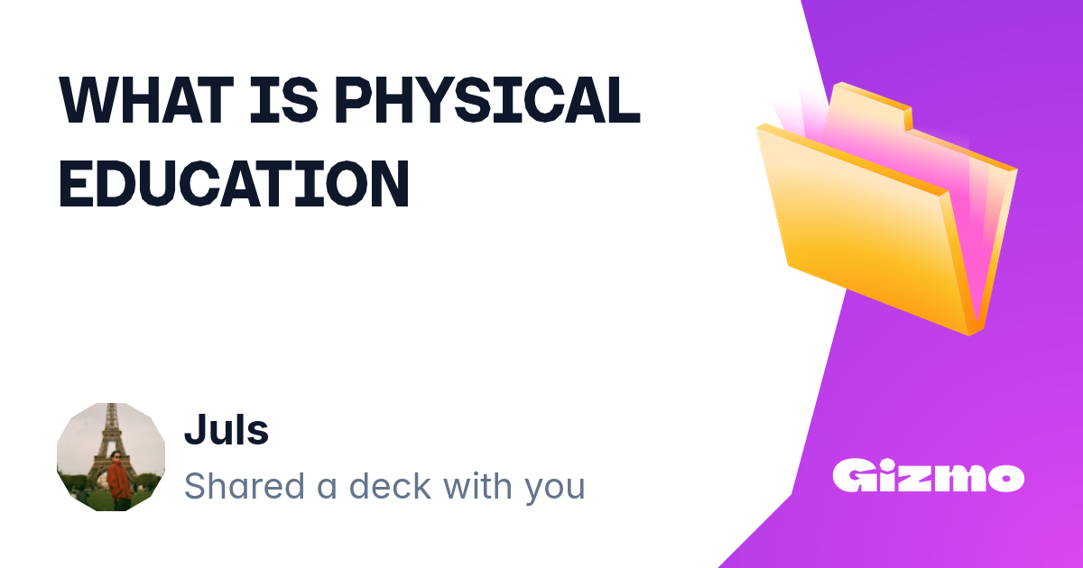 What Is Physical Education | Flashcards