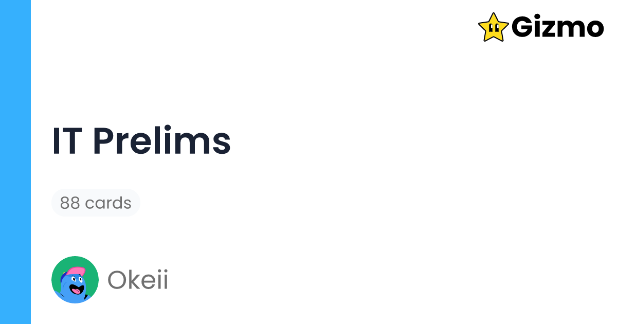 It Prelims | Flashcards