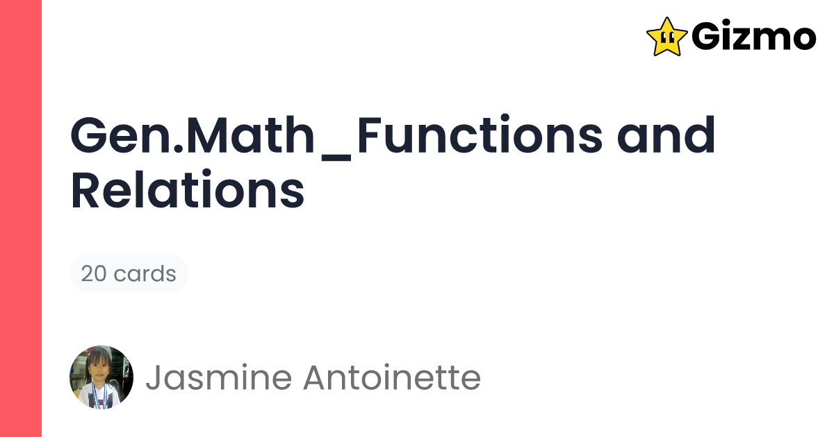 Gen.math_functions and Relations | Flashcards