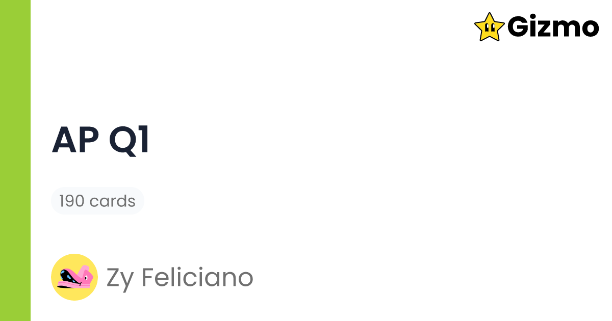 Ap Q1 | Flashcards