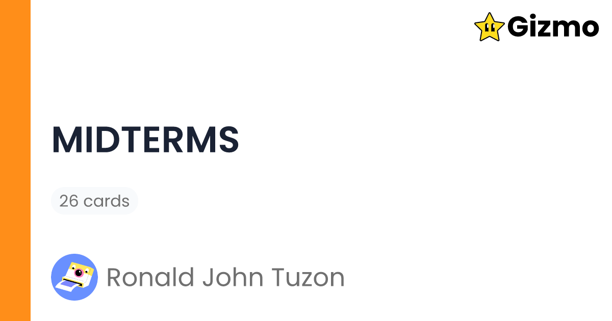 Midterms | Flashcards