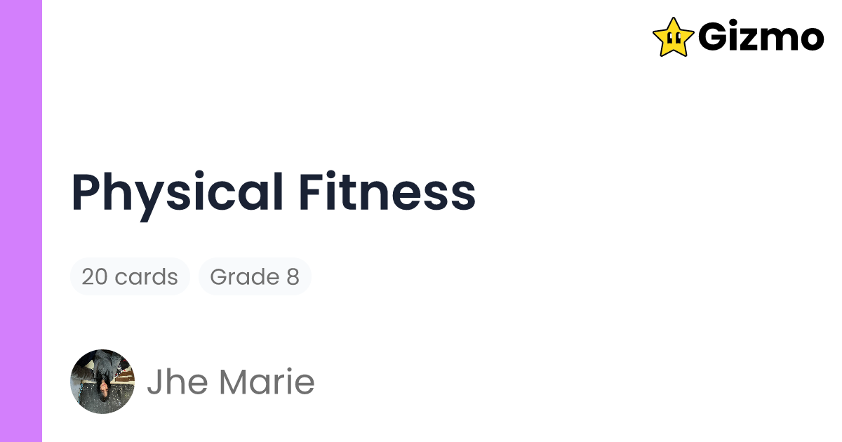 Physical Fitness | Flashcards