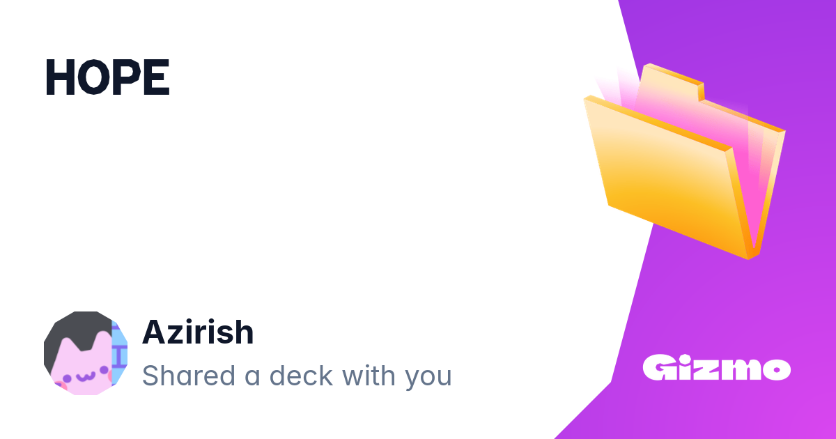 Hope | Flashcards