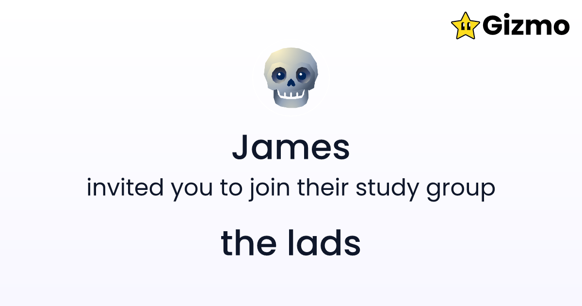 James invited you to join their study group